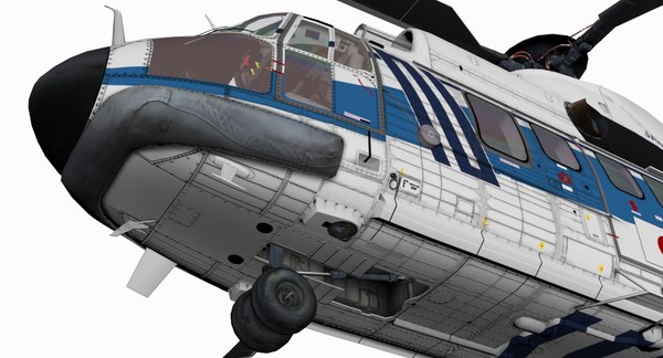 as332 super puma 3d model