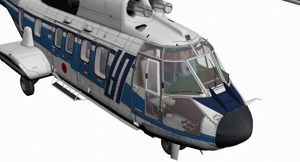 as332 super puma 3d model