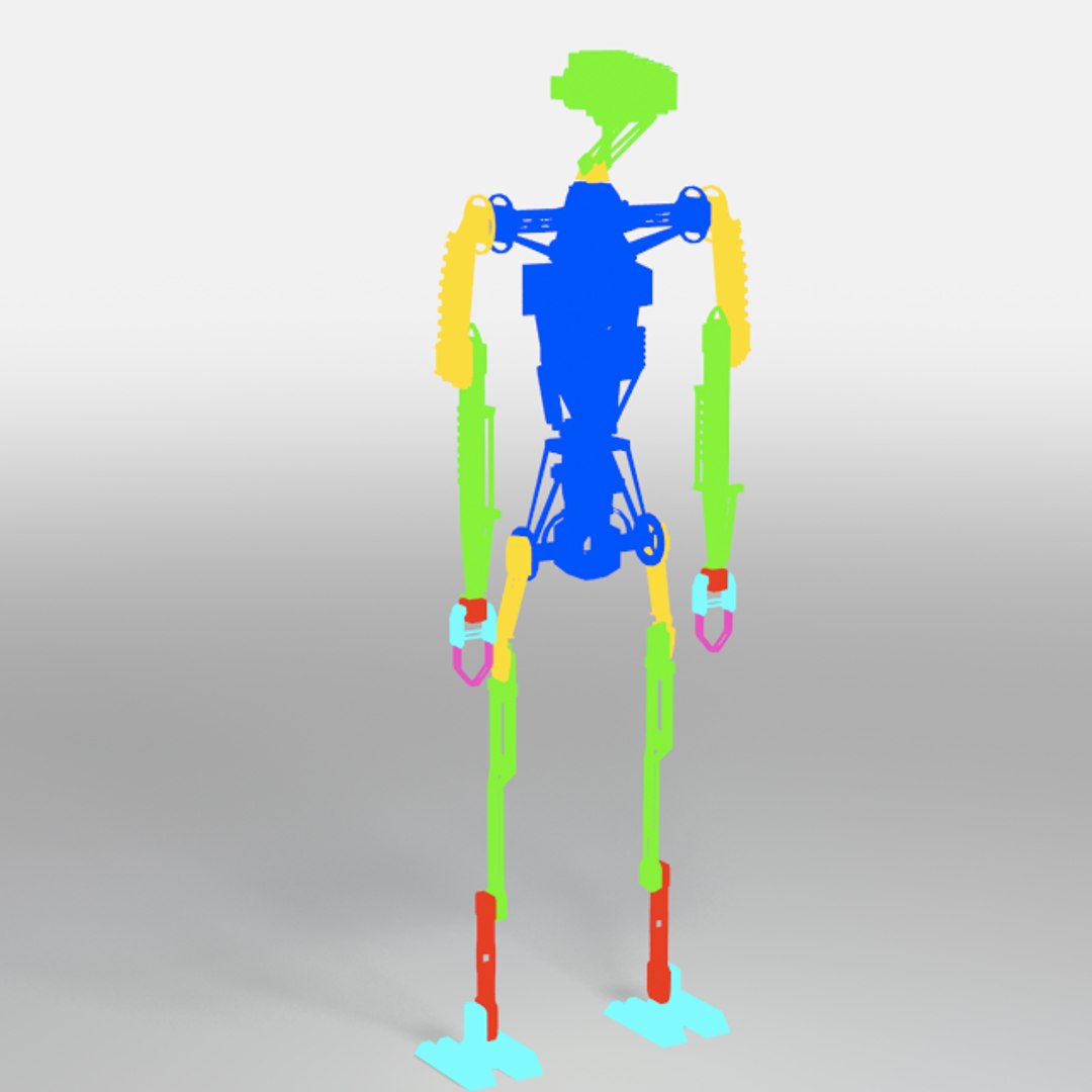 Rigged Droid Unwrapped Fbx