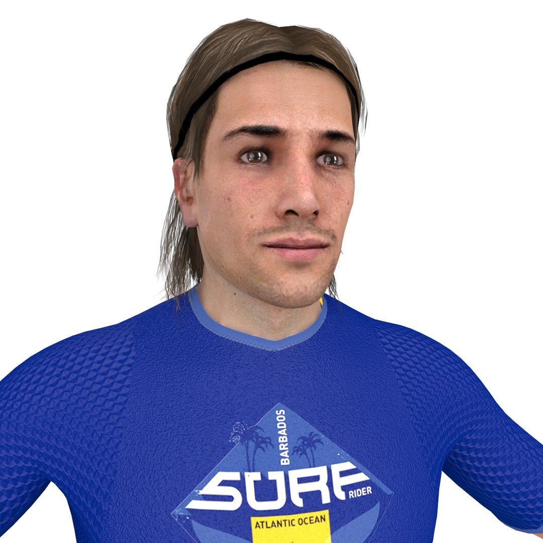 3D Model Surfer Surfing Man - TurboSquid 1282775