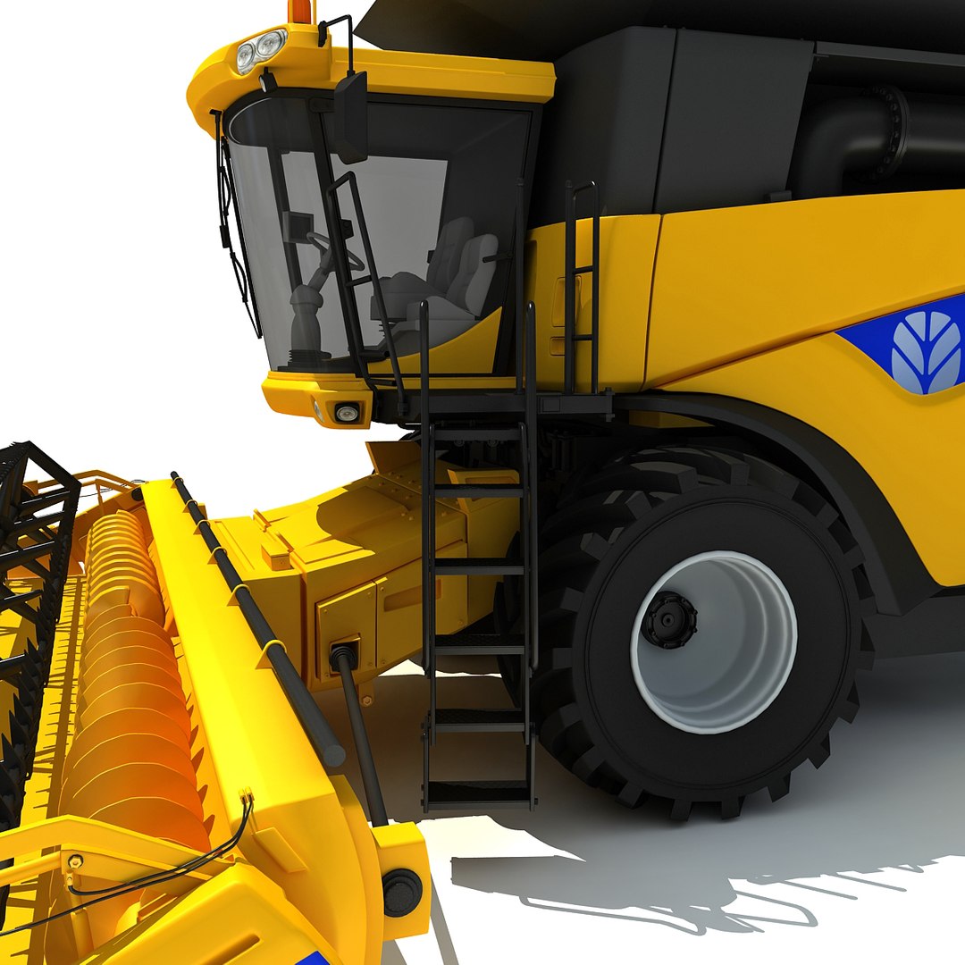new holland combine 3d model