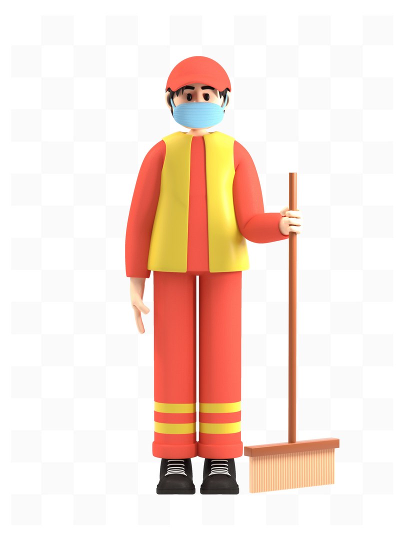 3D C4D Cartoon guard - TurboSquid 2039104