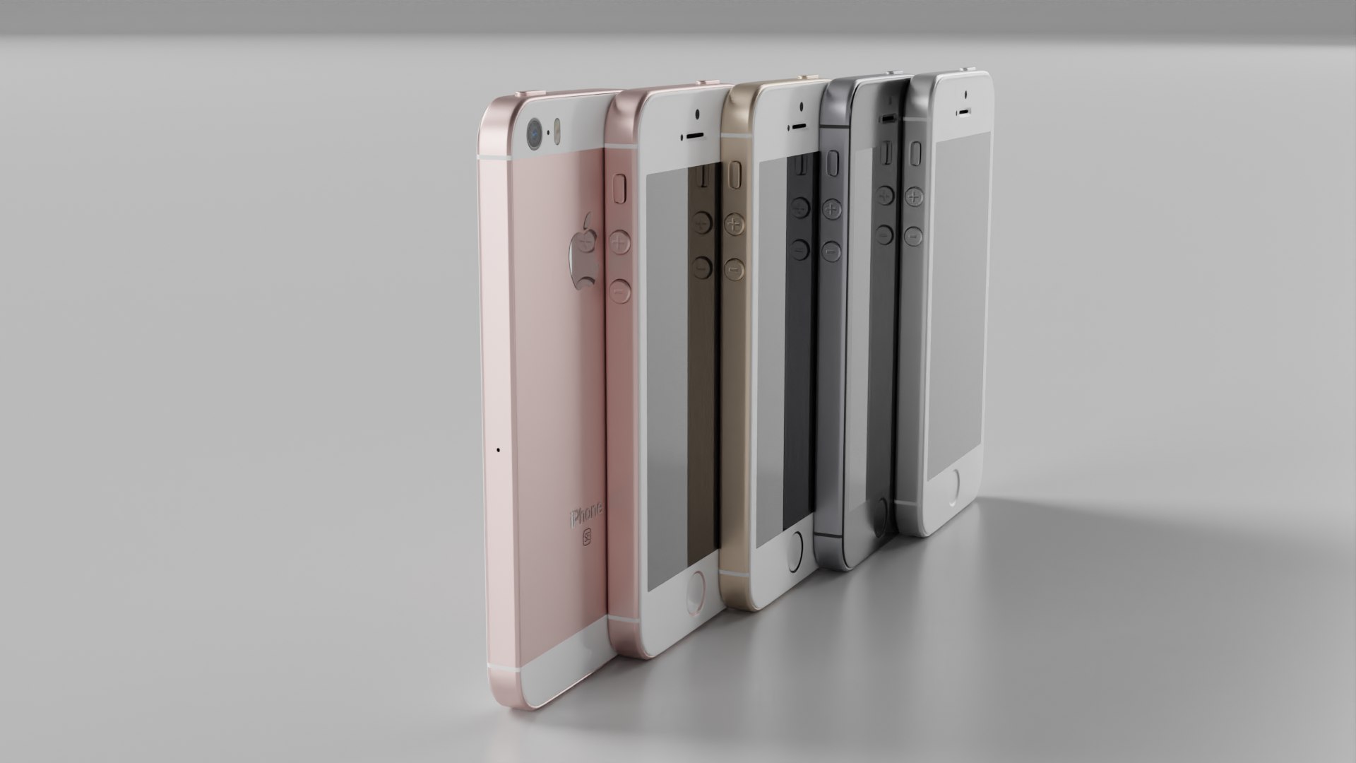 3D iPhone SE 1st generation 2016 All Colors Smartphone model ...