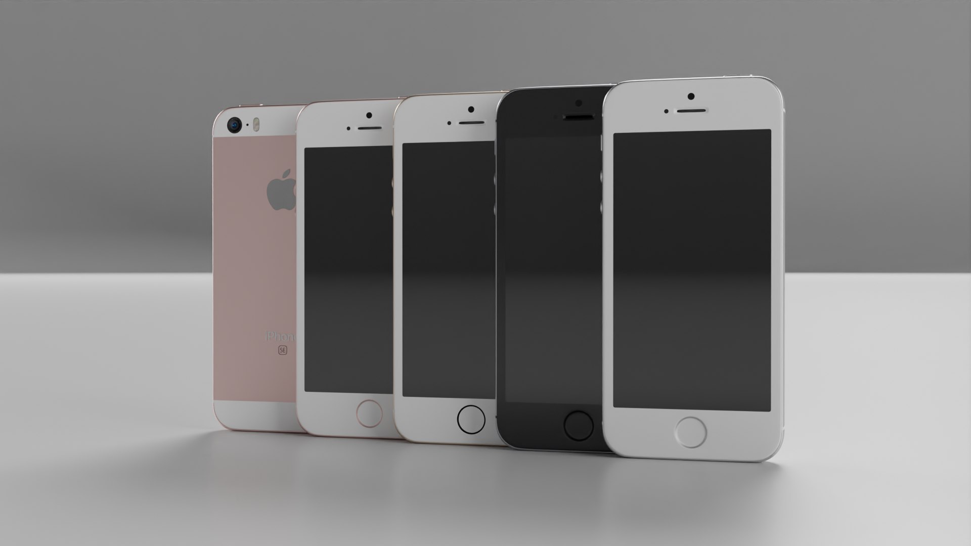 3D IPhone SE 1st Generation 2016 All Colors Smartphone Model ...