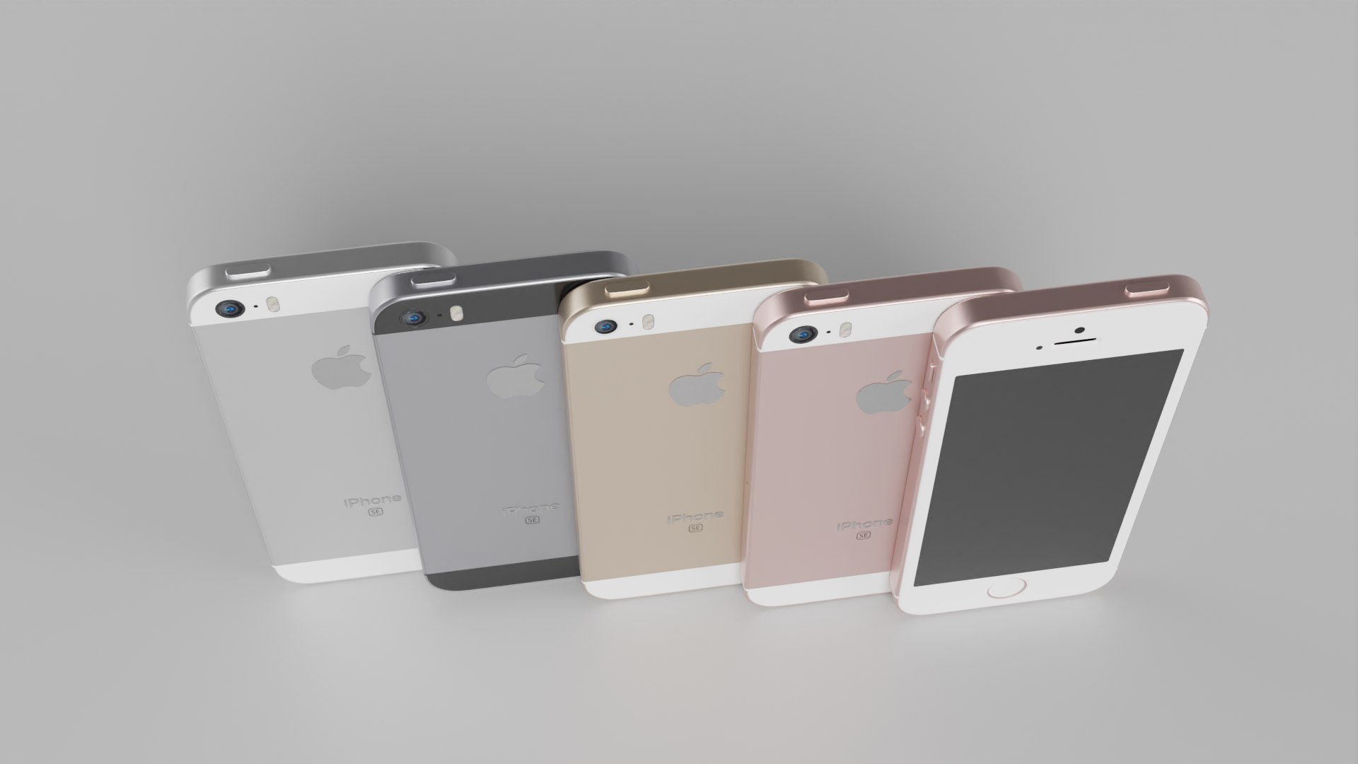 3D IPhone SE 1st Generation 2016 All Colors Smartphone Model ...