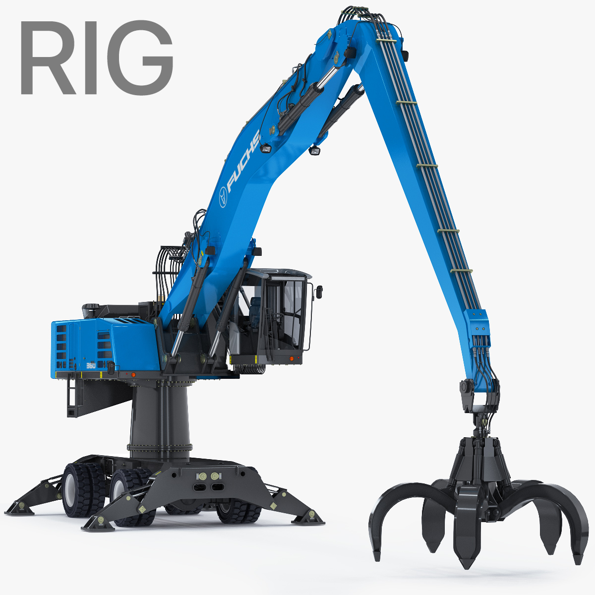 3D fuchs mhl360 rigged pylon-mounted - TurboSquid 1196000