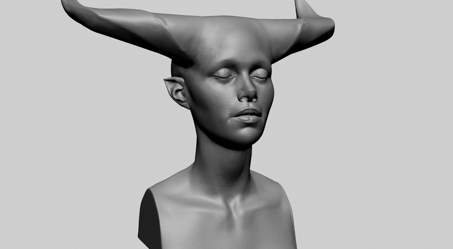 3D Model Fantasy Female Head M - TurboSquid 2198963