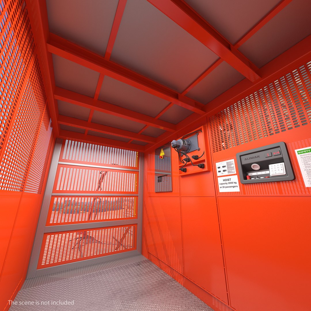 Construction Lift Cabin Model - TurboSquid 1416881