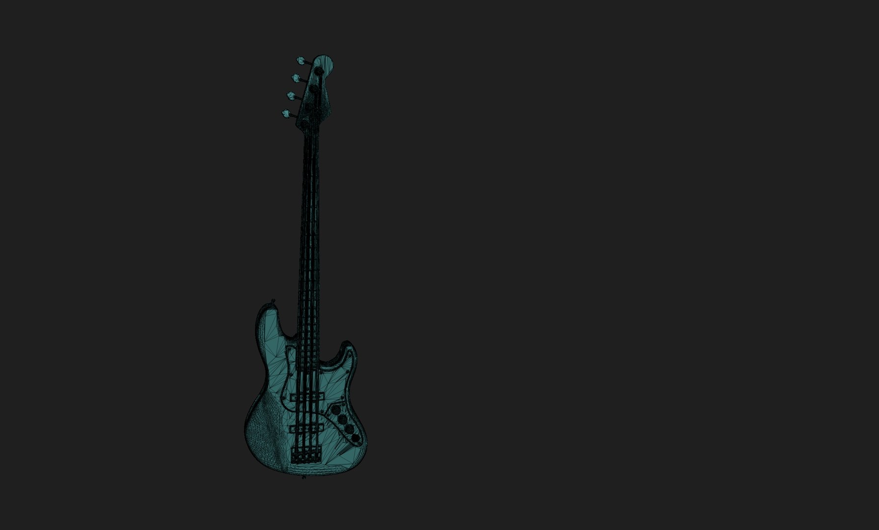 3D Bass Guitar - TurboSquid 2139702