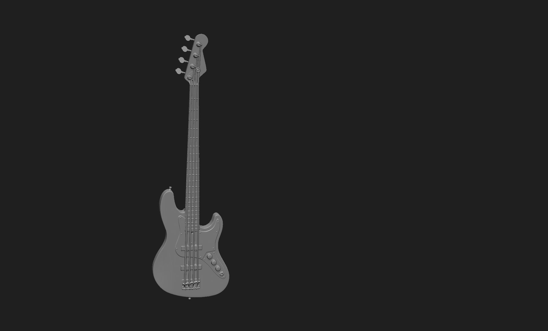3D Bass Guitar - TurboSquid 2139702