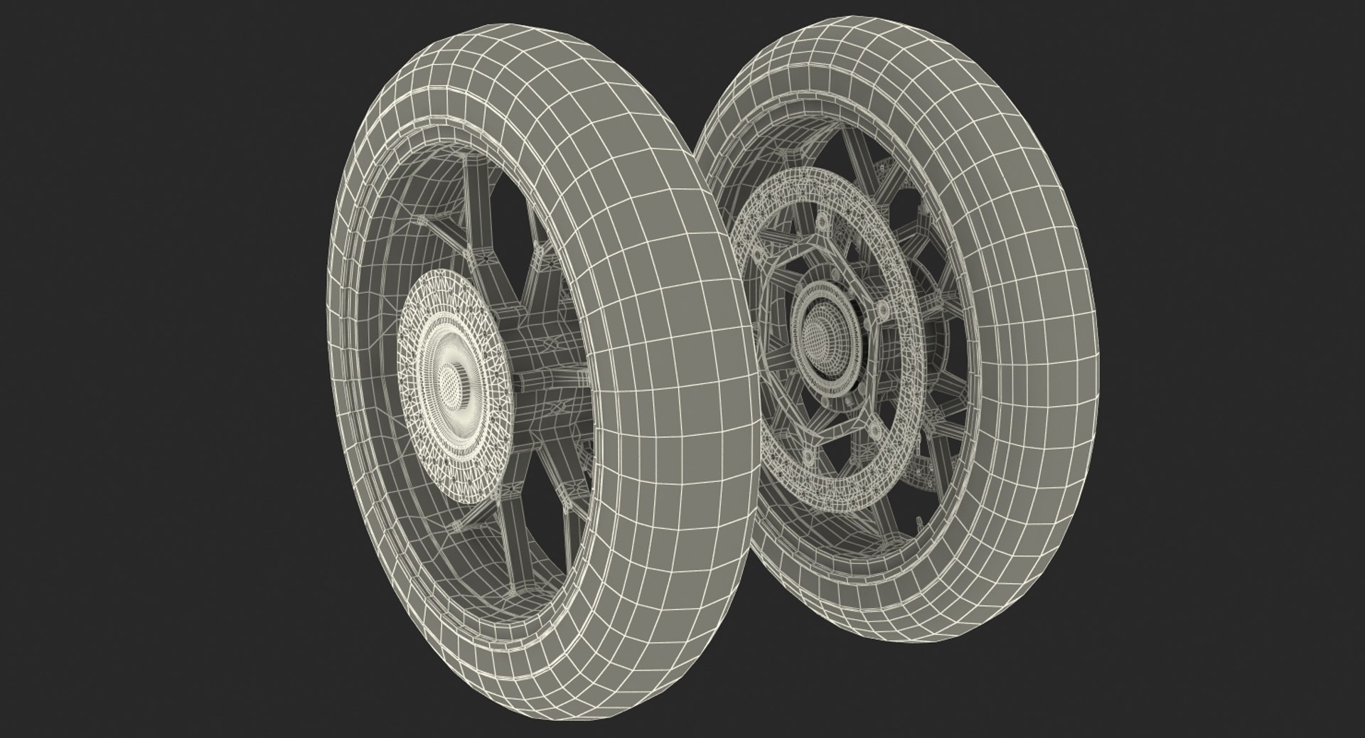 3D model sport motorcycle wheels - TurboSquid 1149750