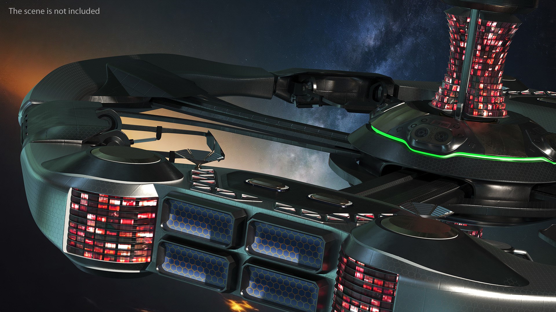 Futuristic Space Station Concept 3D - TurboSquid 2262321