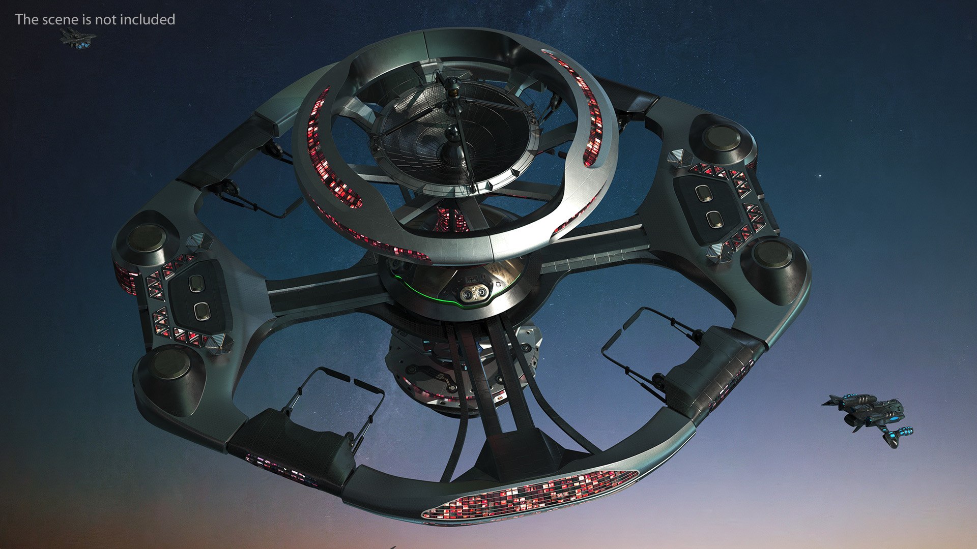 Futuristic Space Station Concept 3D - TurboSquid 2262321