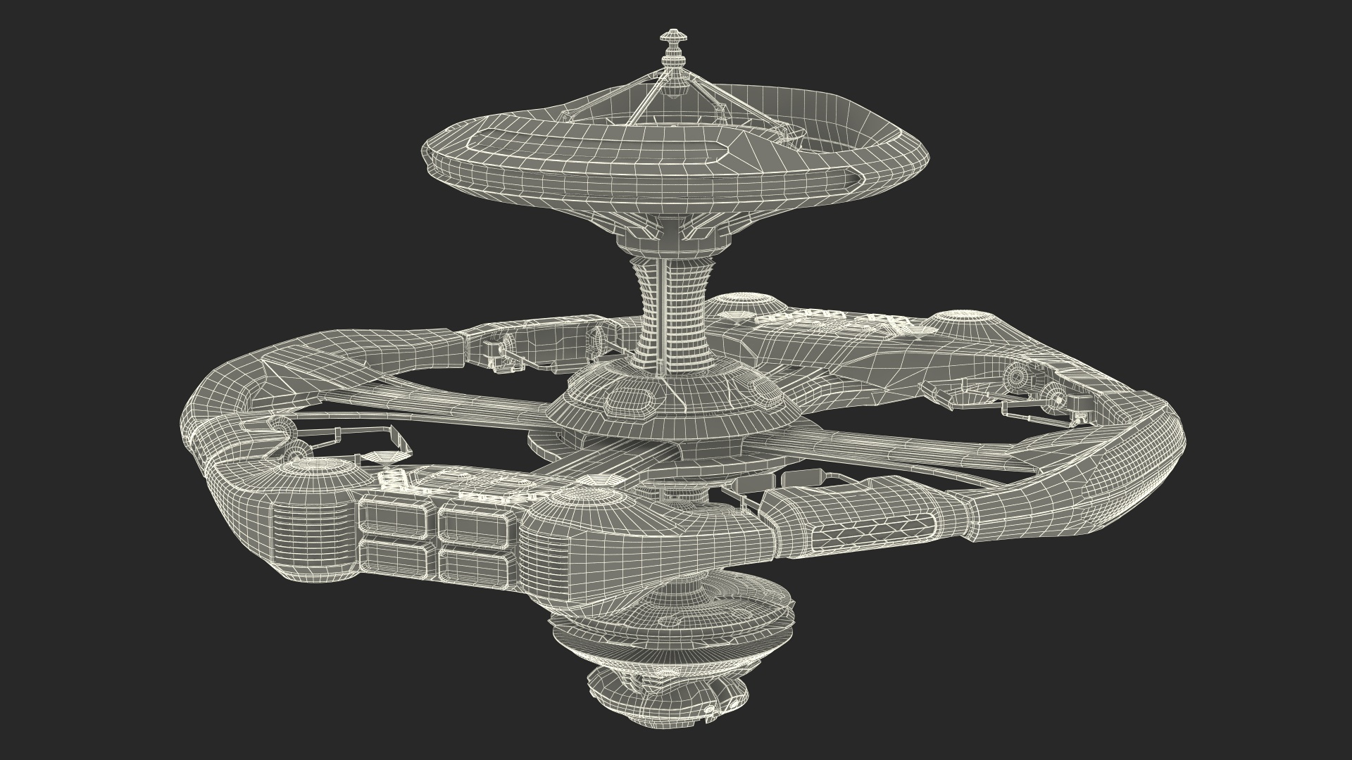 Futuristic Space Station Concept 3D - TurboSquid 2262321
