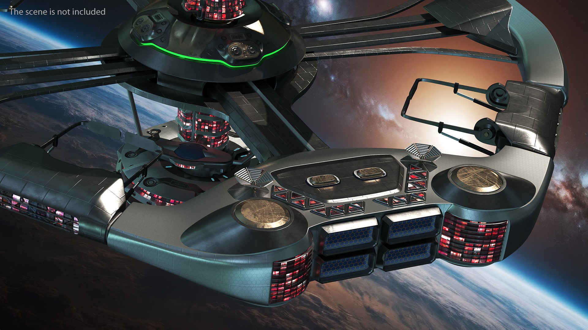 Futuristic Space Station Concept 3D - TurboSquid 2262321