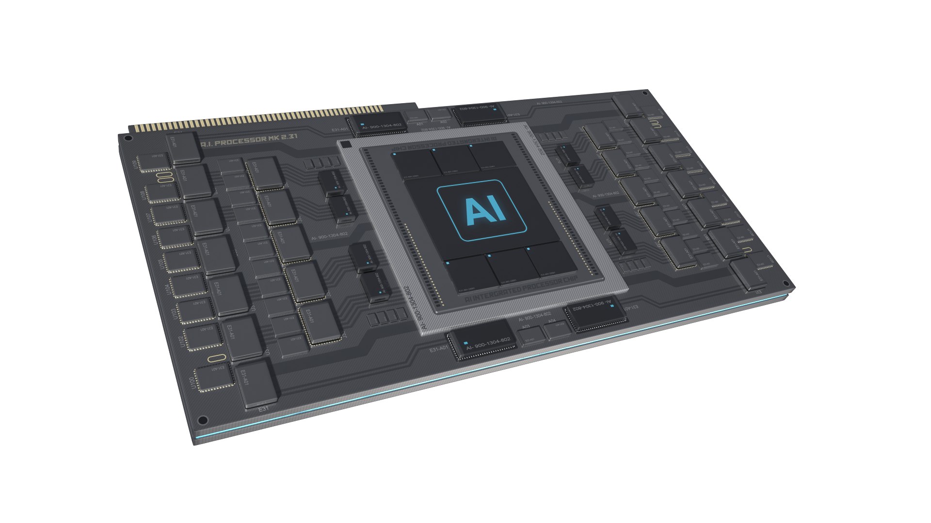 AI Future CPU GPU Card 3D Model - TurboSquid 2281297