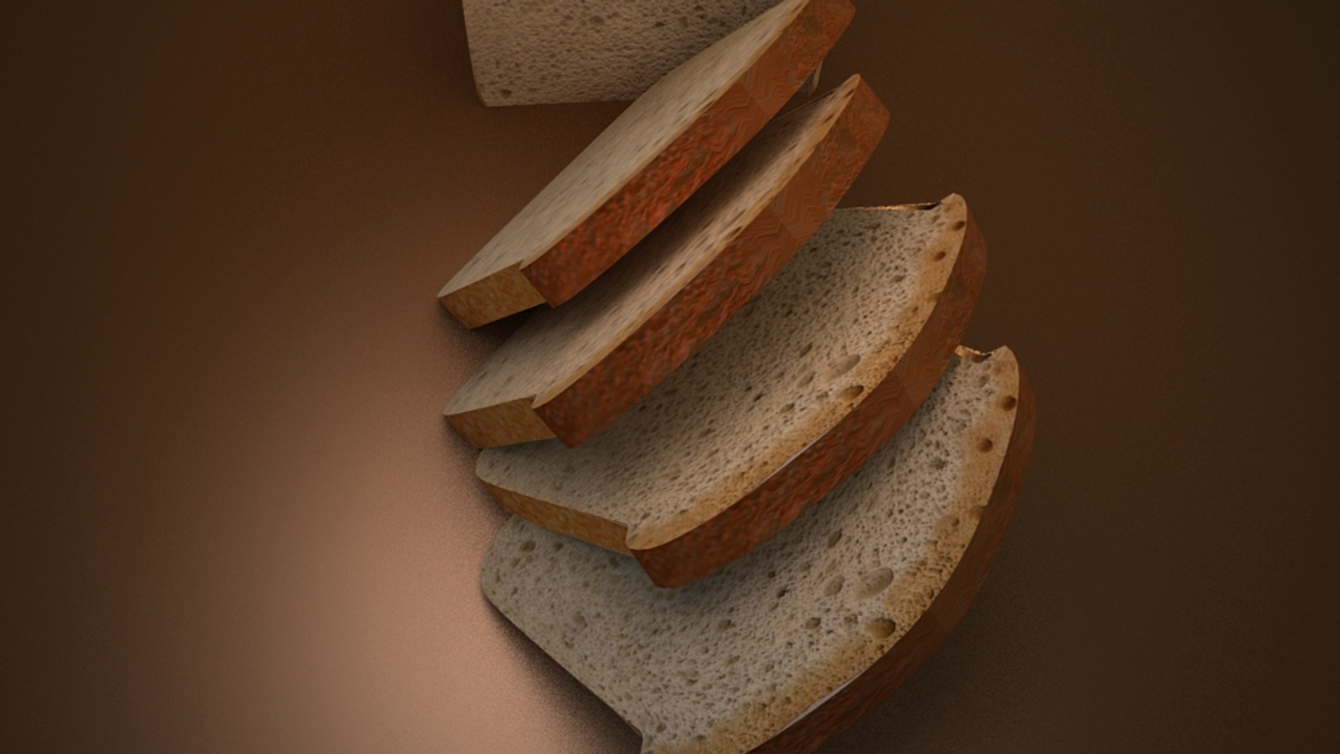 3d model bread