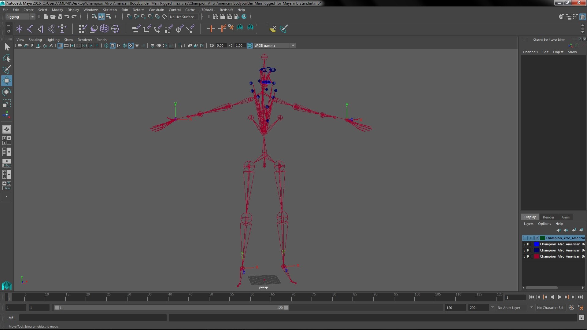 3D Champion Afro American Bodybuilder Man Rigged For Maya - TurboSquid ...