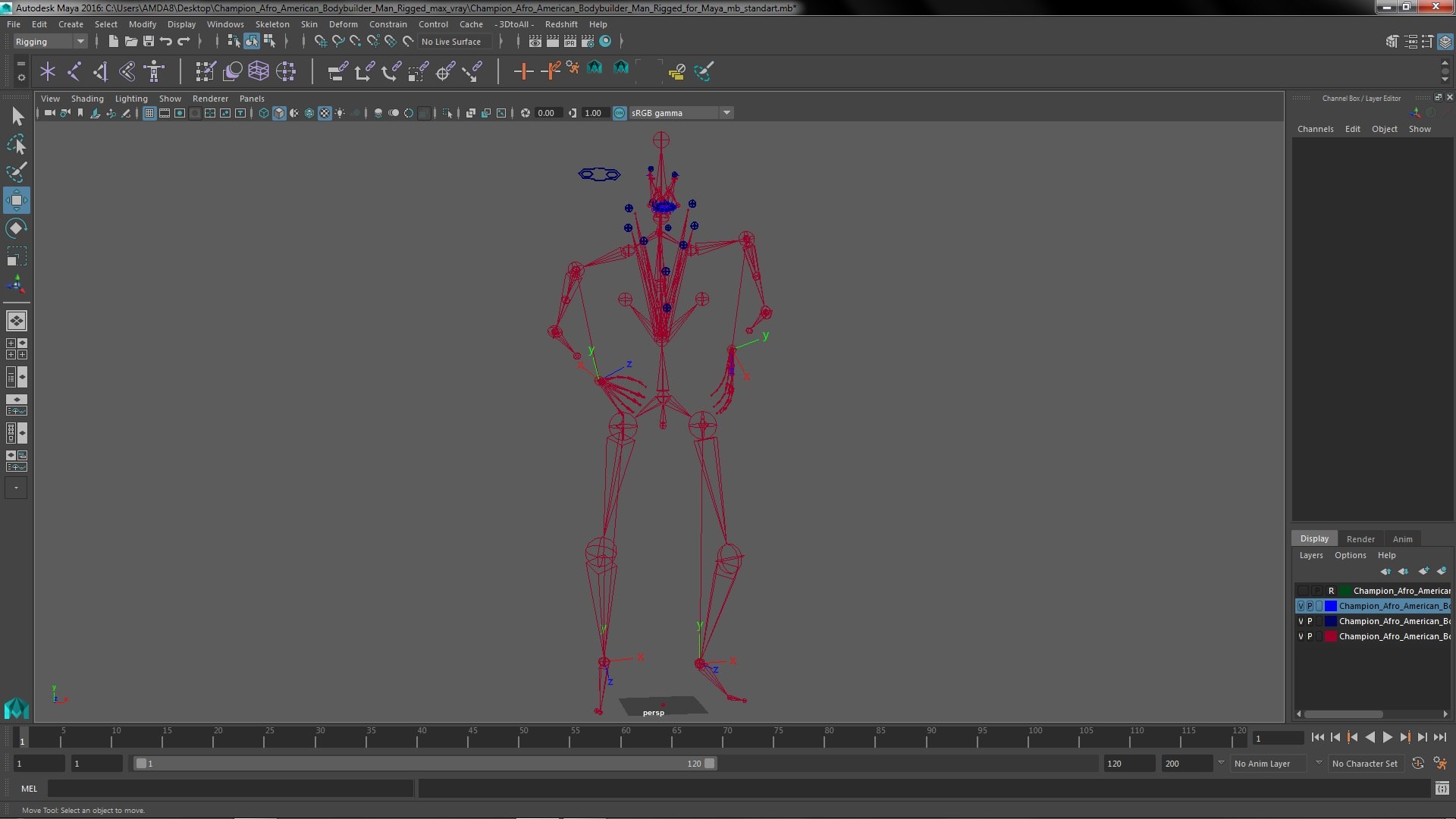 3D Champion Afro American Bodybuilder Man Rigged For Maya - TurboSquid ...