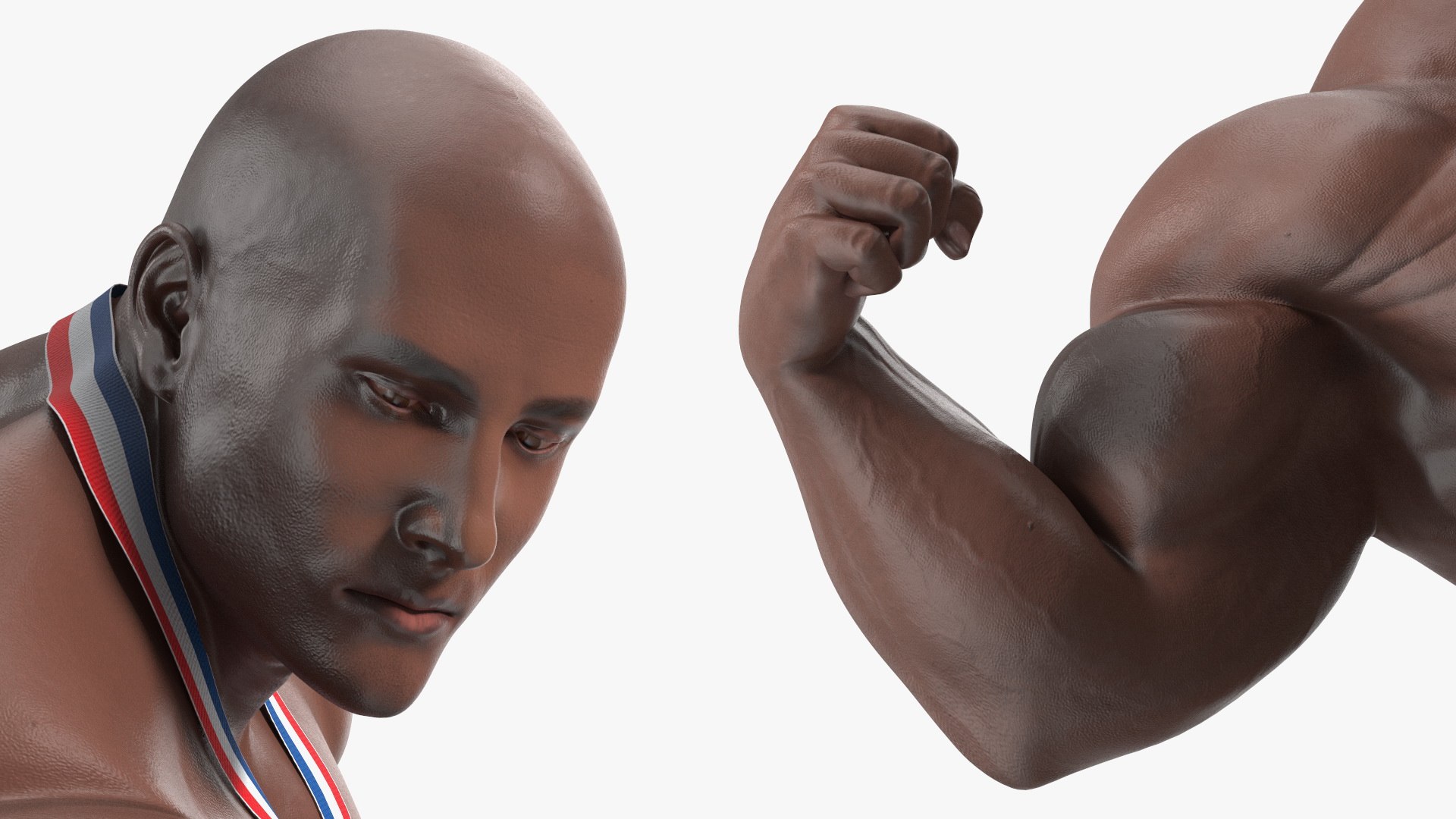 3D Champion Afro American Bodybuilder Man Rigged For Maya - TurboSquid ...