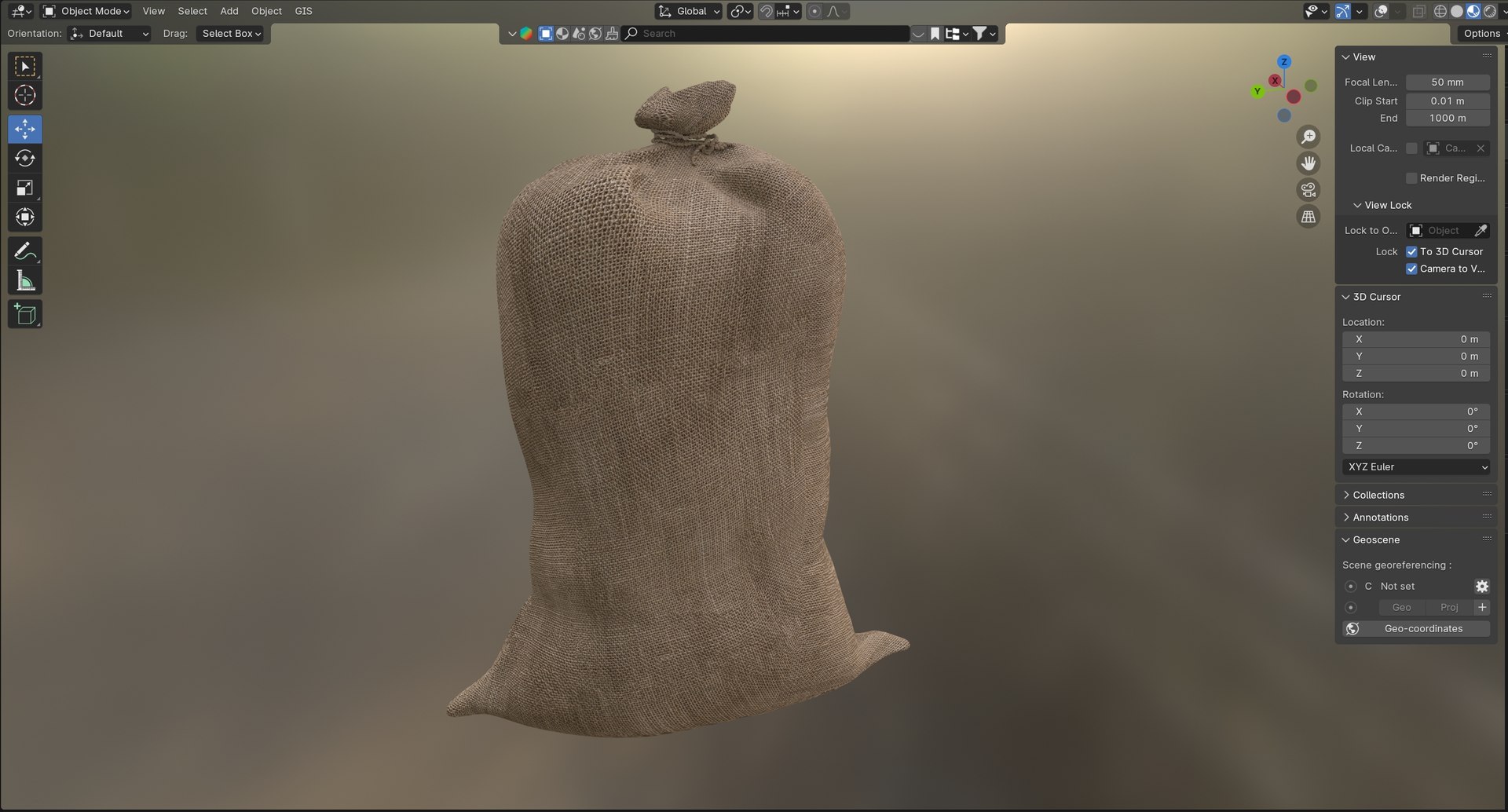 Sack 1 3D Model - TurboSquid 2388659