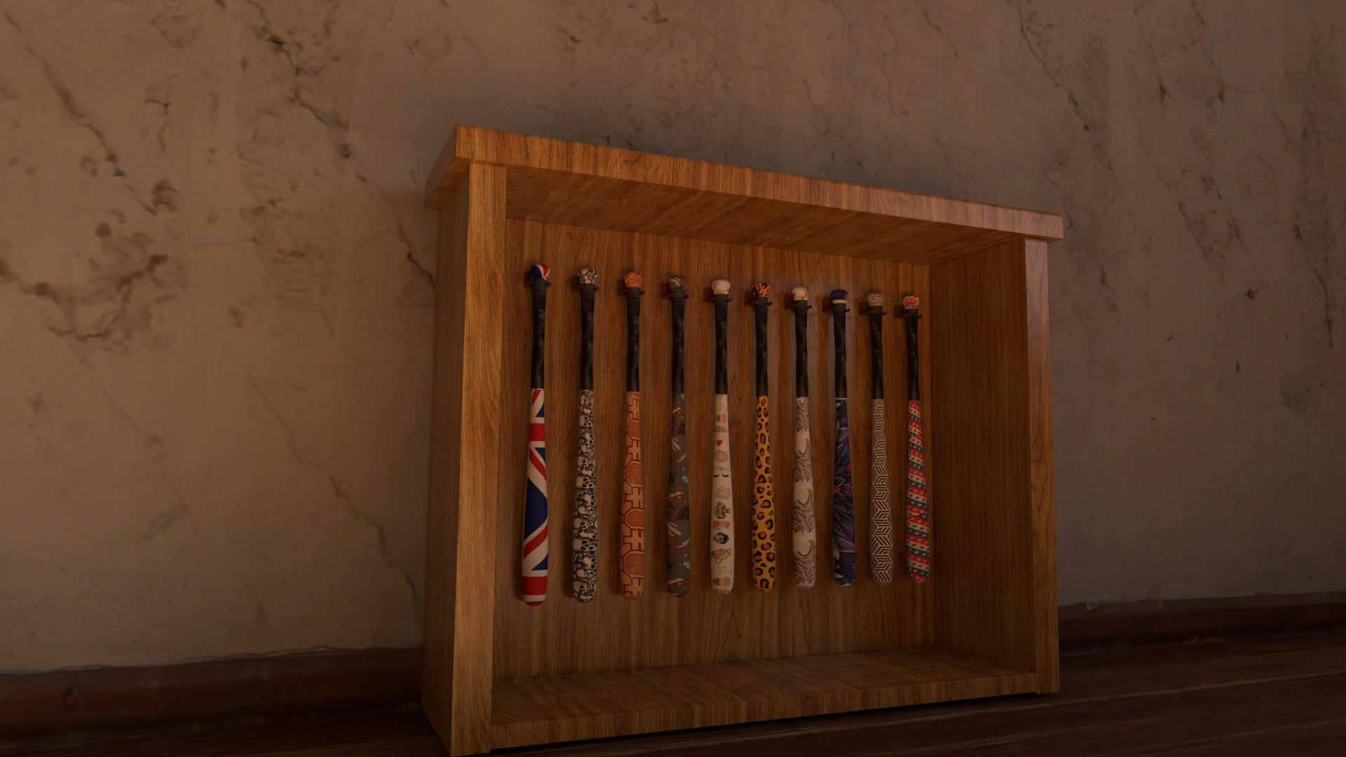 3D Baseball Bats Pack Of 10 - TurboSquid 2350064