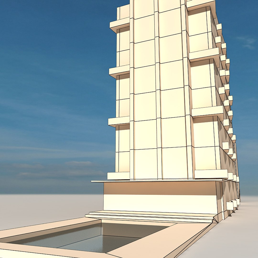 3d Model Beach Building 04