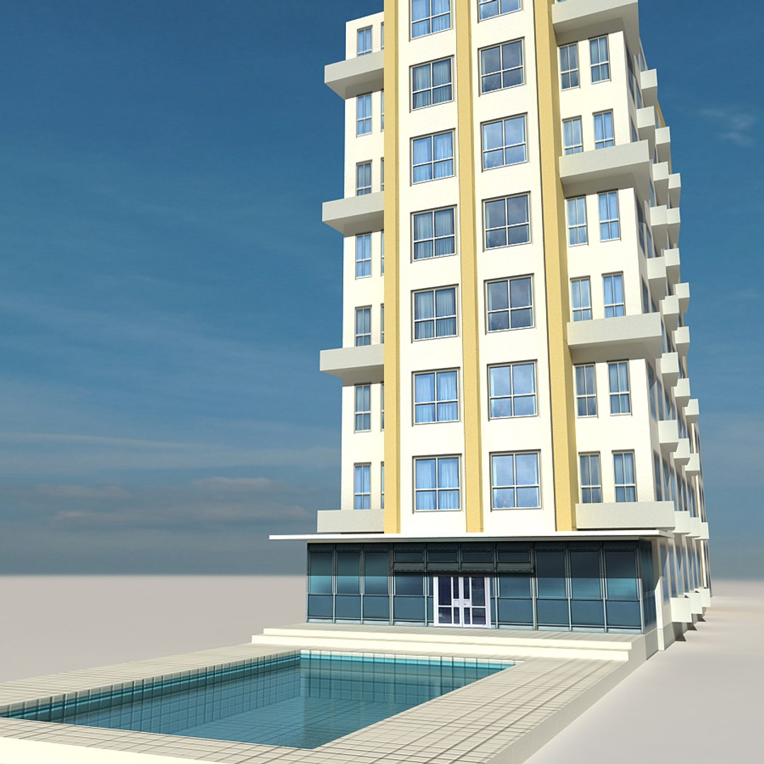 3d Model Beach Building 04