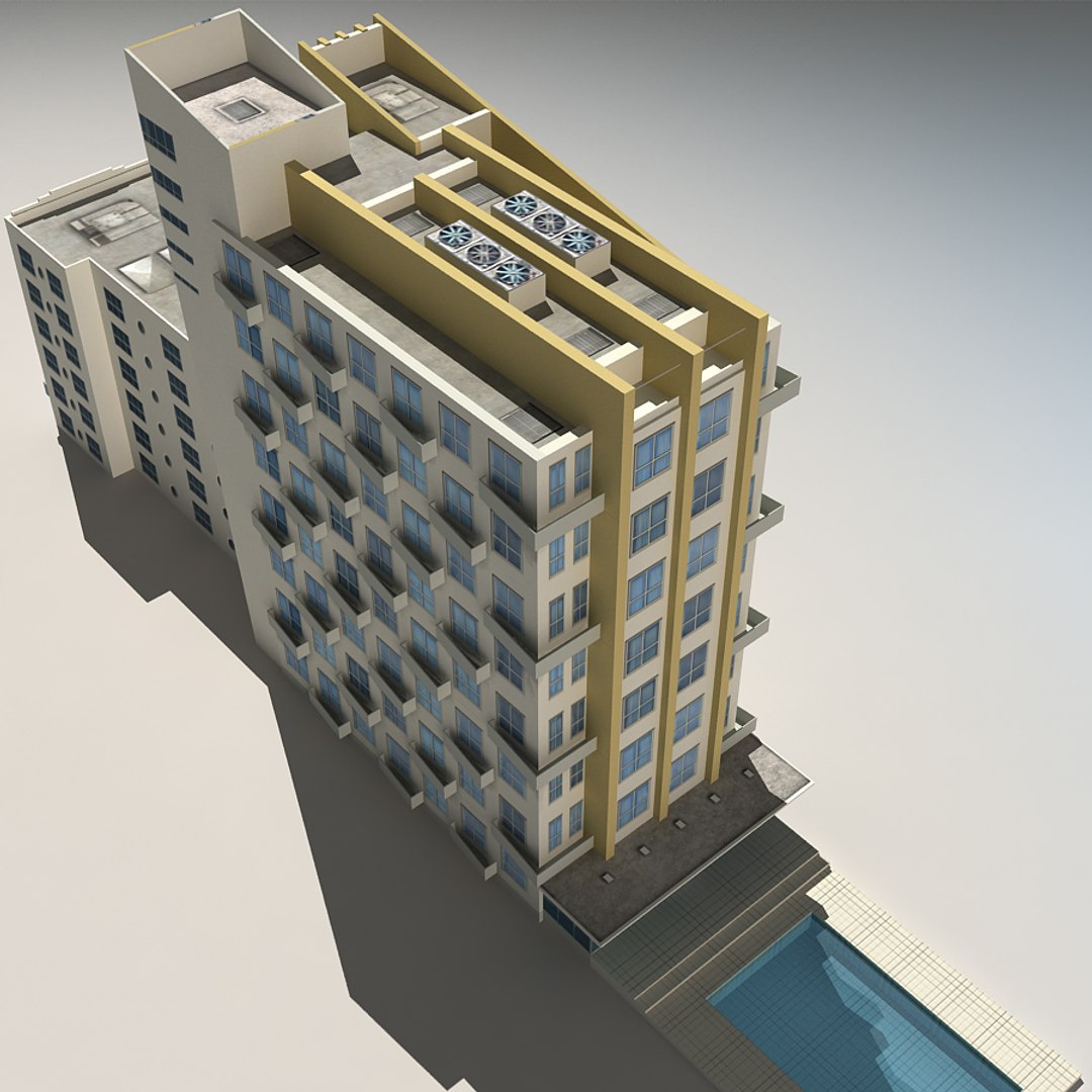 3d Model Beach Building 04
