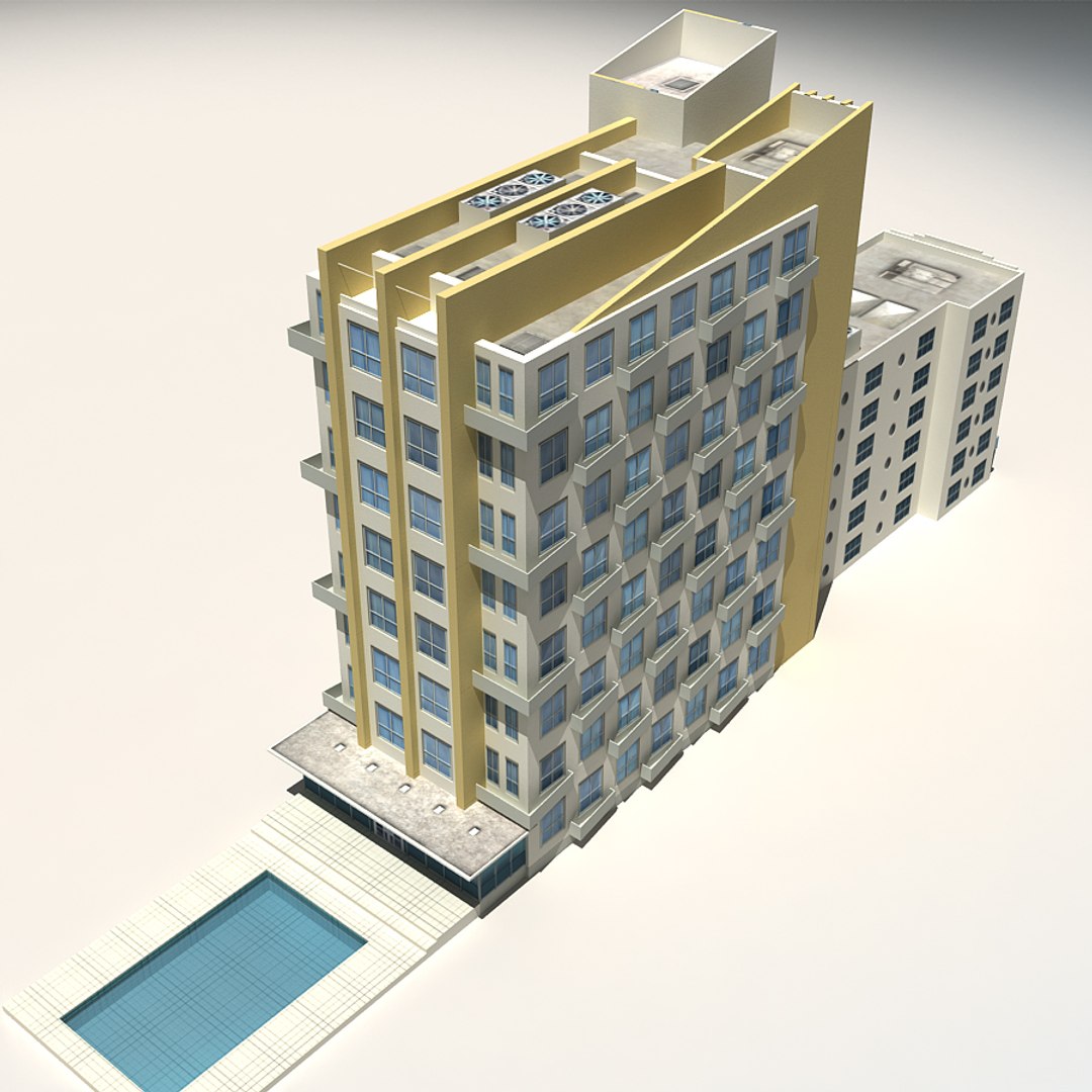 3d Model Beach Building 04