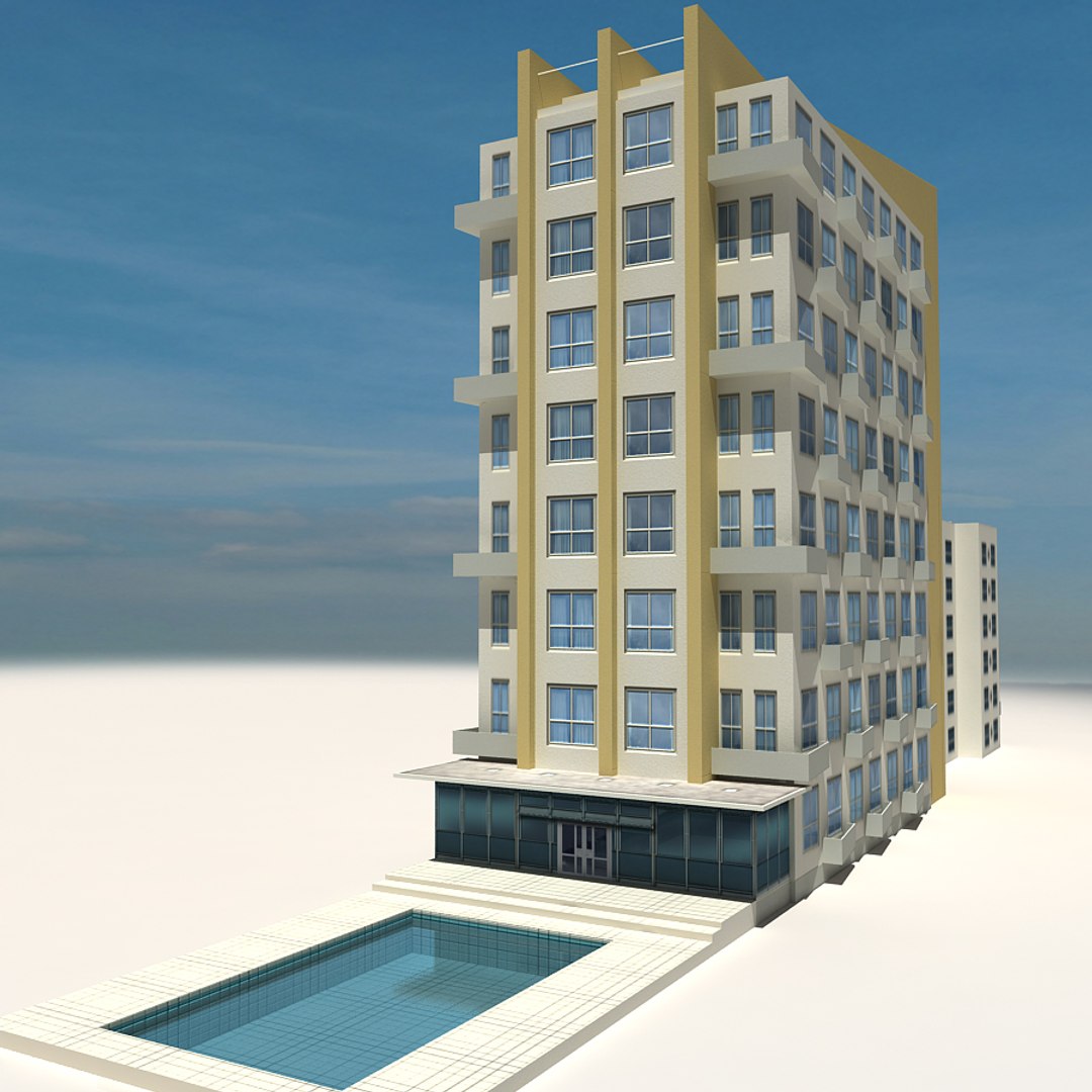 3d Model Beach Building 04