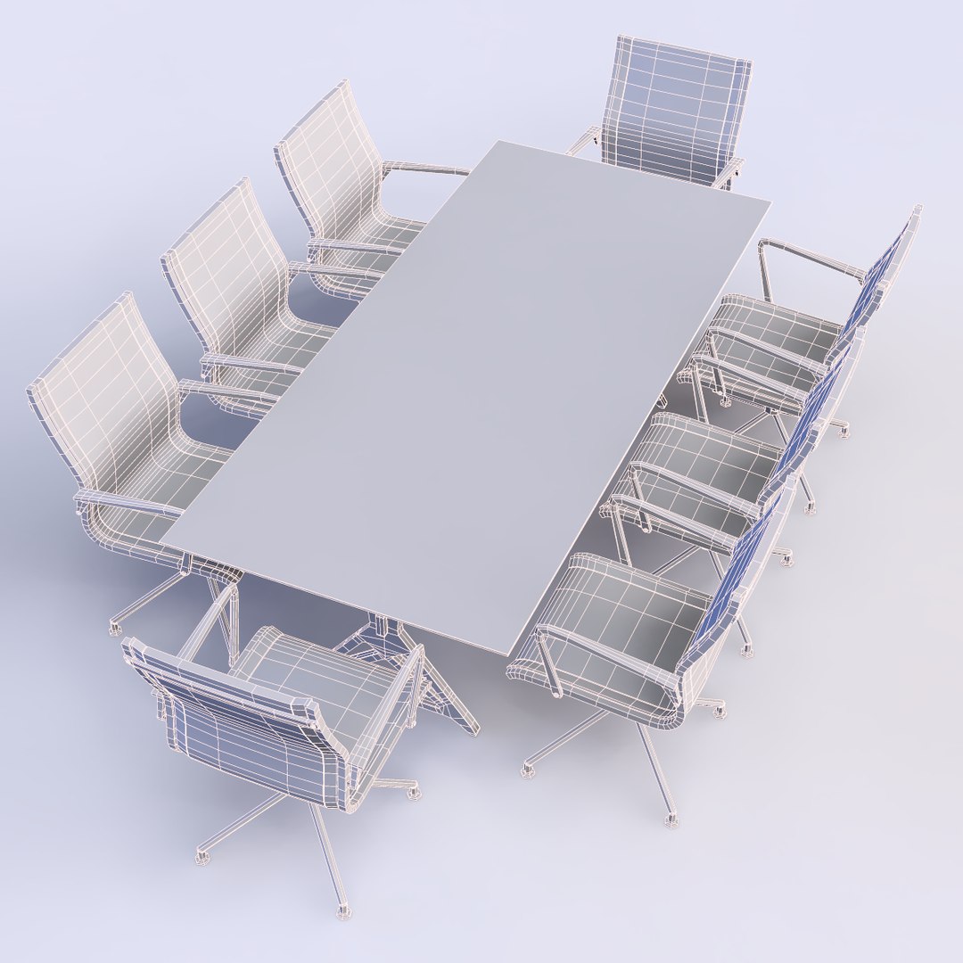 3d Meeting Room Table Model