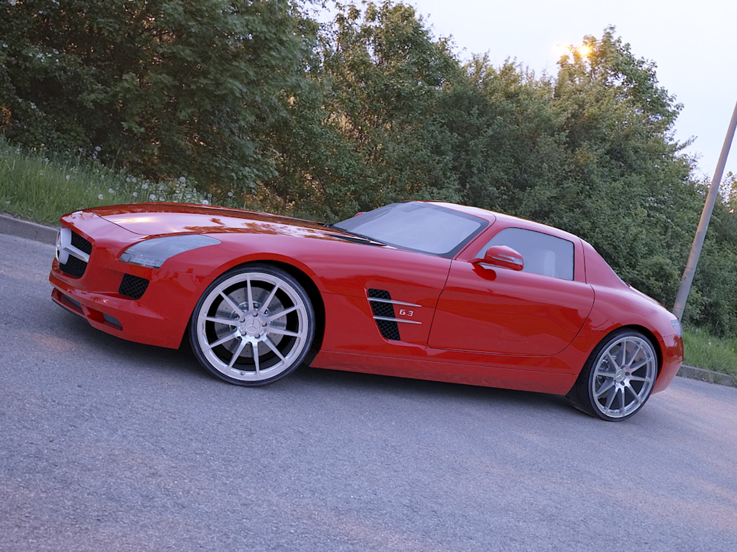 Mercedes- Benz Sls Amg 3d Max