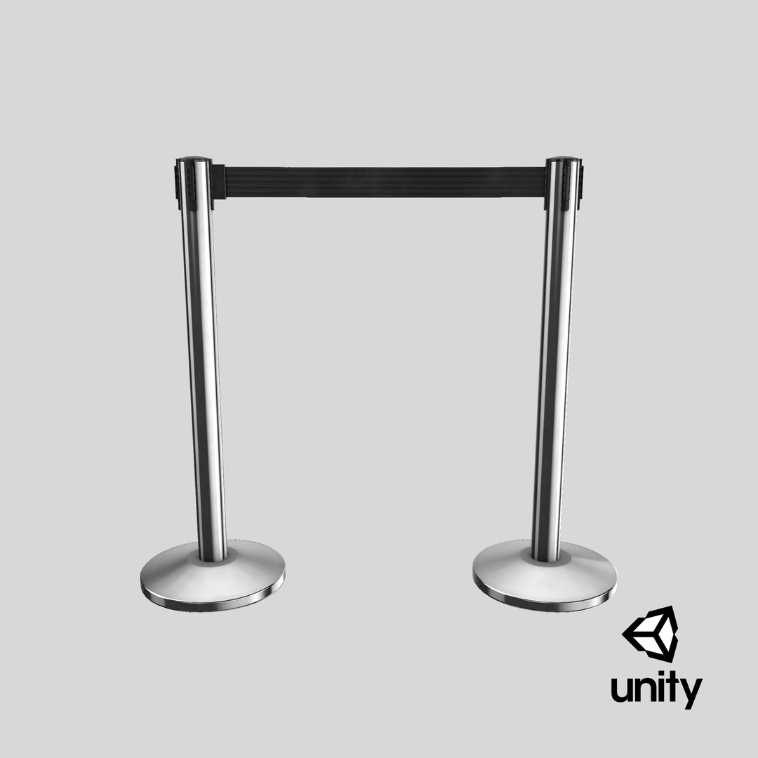 3D airport stanchions metal short | 1144952 | TurboSquid