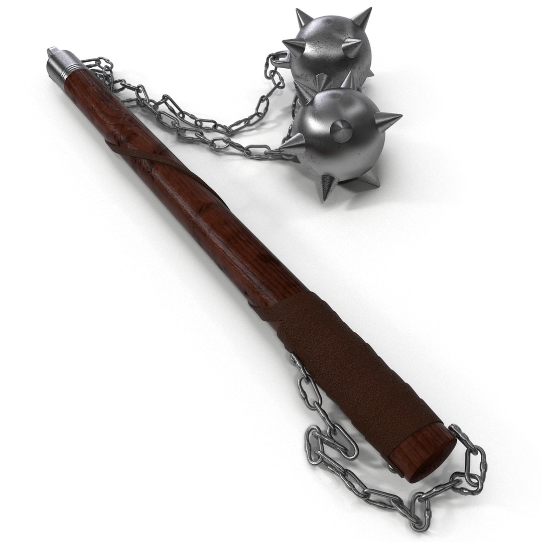 ball chain flail modeled 3d model