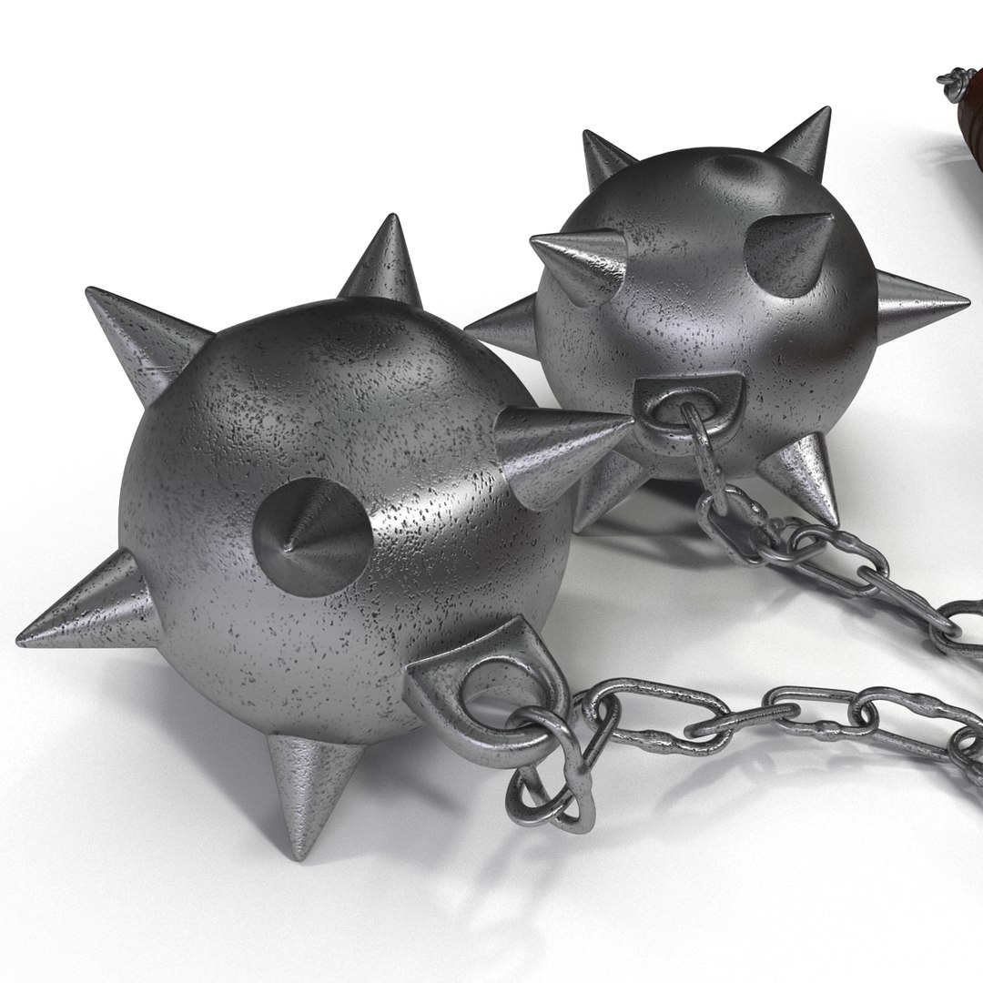 ball chain flail modeled 3d model