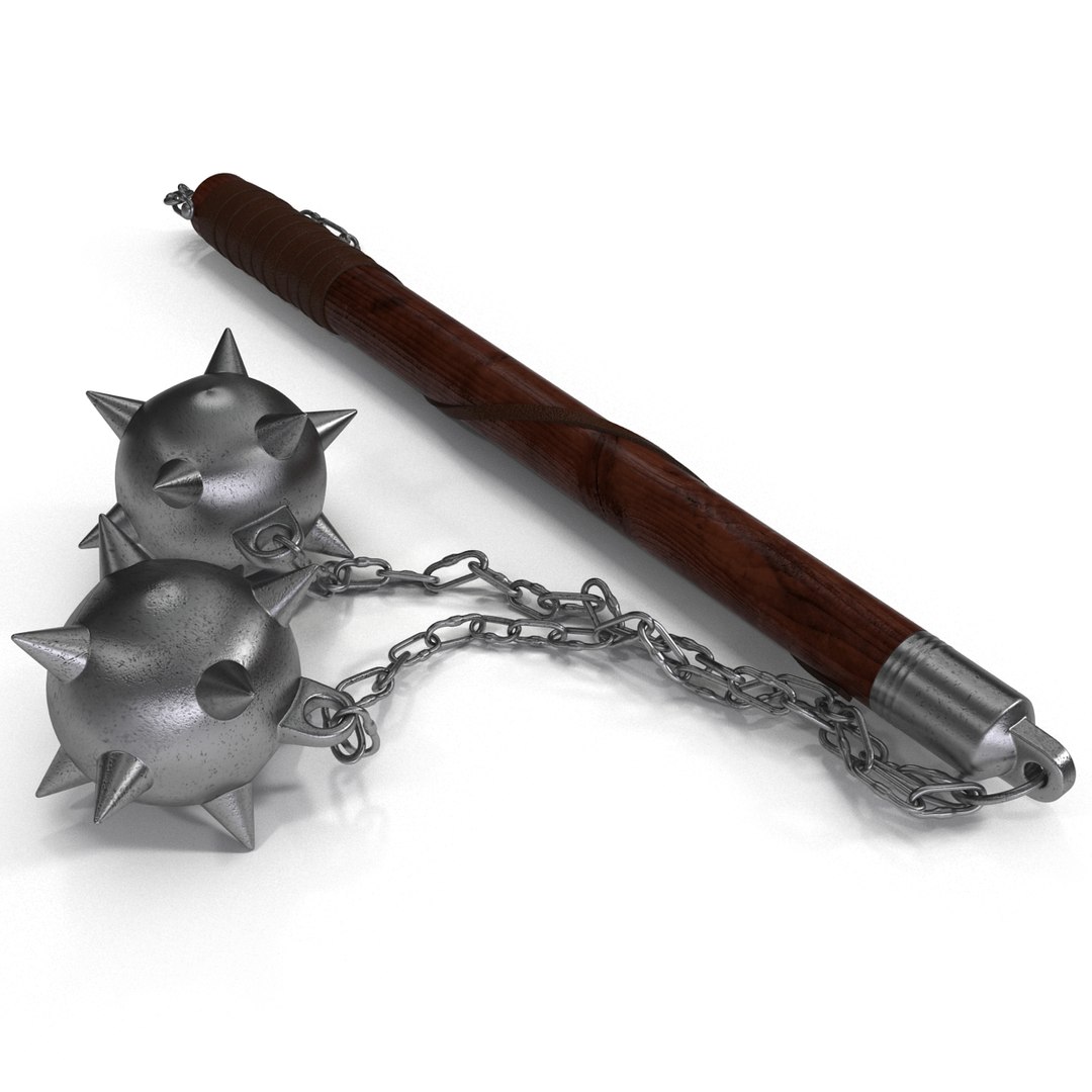 ball chain flail modeled 3d model