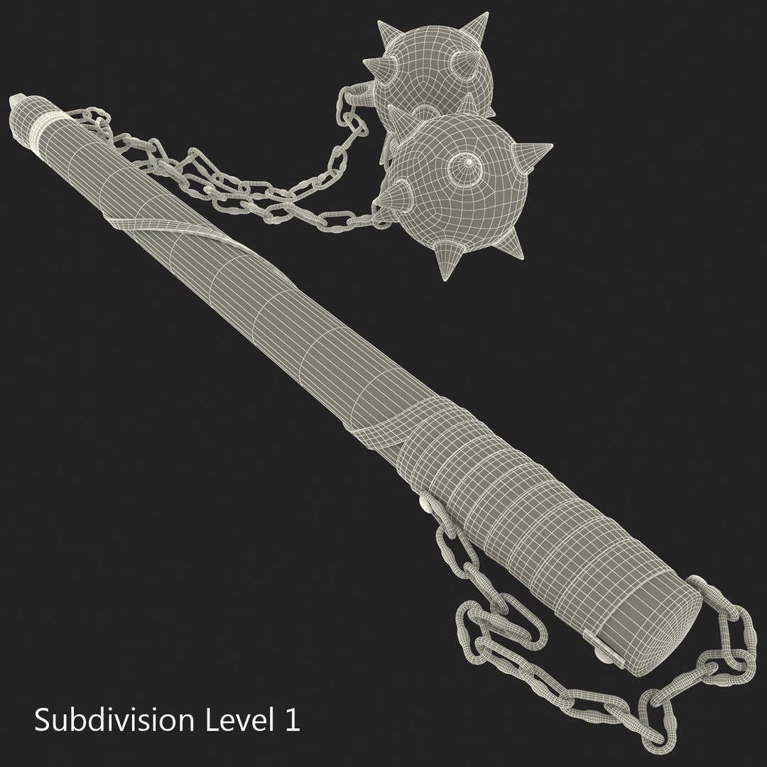 ball chain flail modeled 3d model