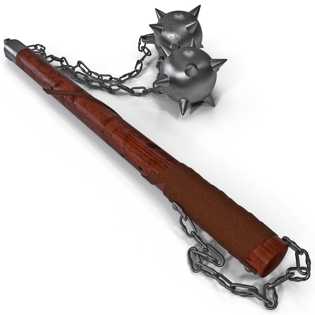 ball chain flail modeled 3d model