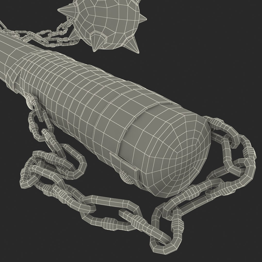 ball chain flail modeled 3d model