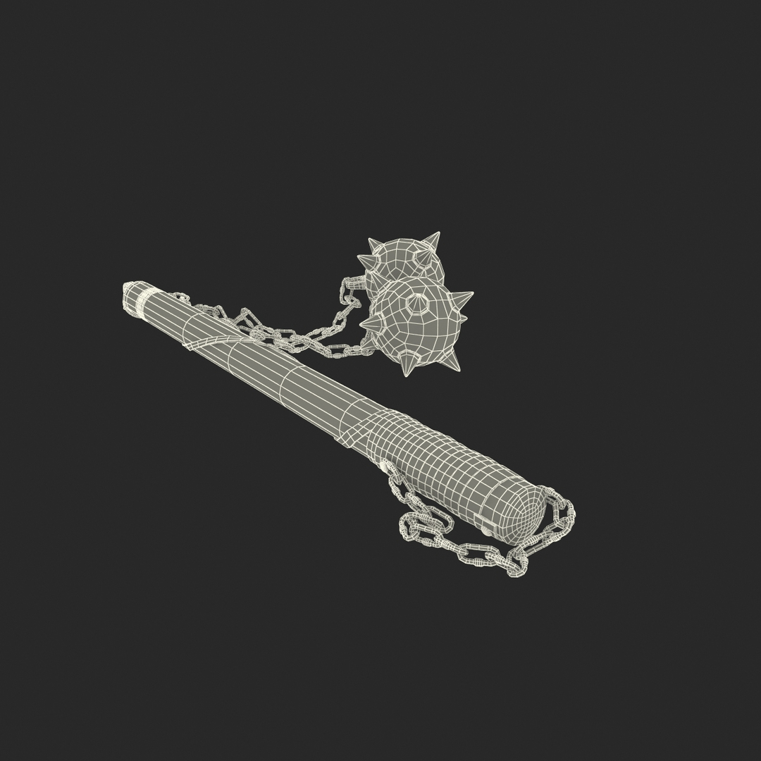 ball chain flail modeled 3d model