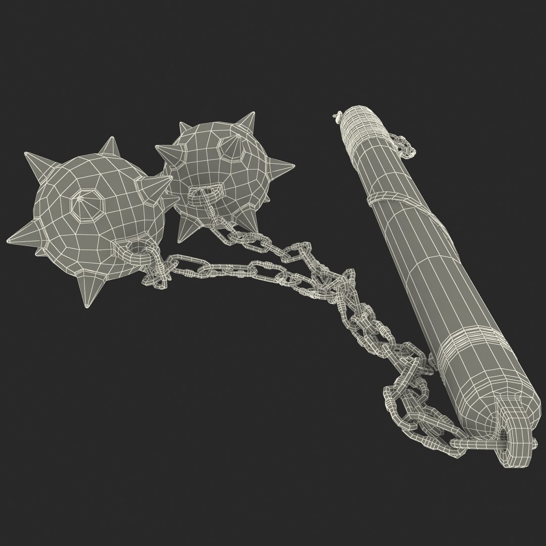 ball chain flail modeled 3d model