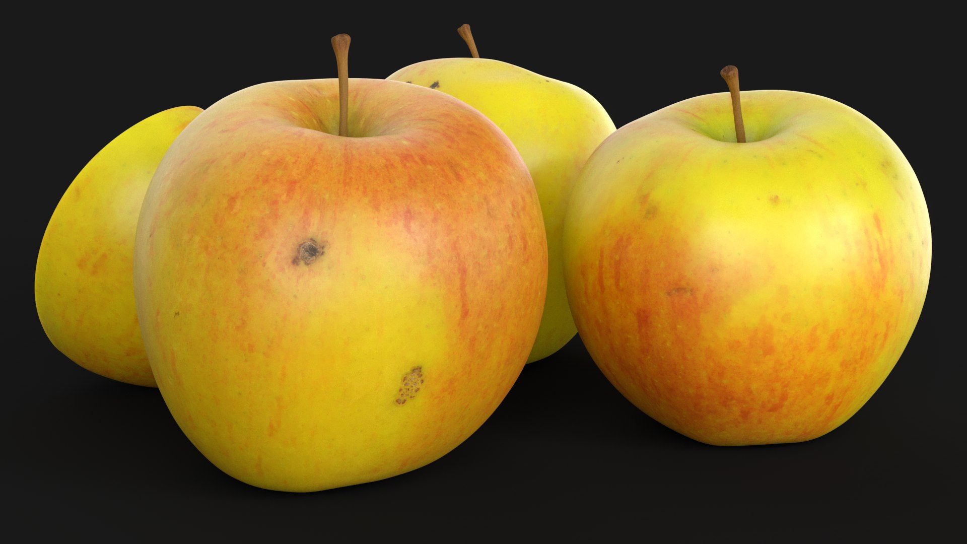 Apple Set 01 3D Model - TurboSquid 1722454