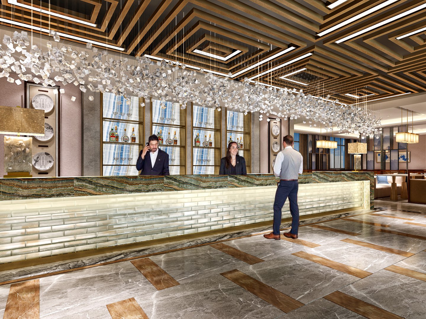 Buffet Restaurant - Reception Desk- Stage Model - TurboSquid 2209069