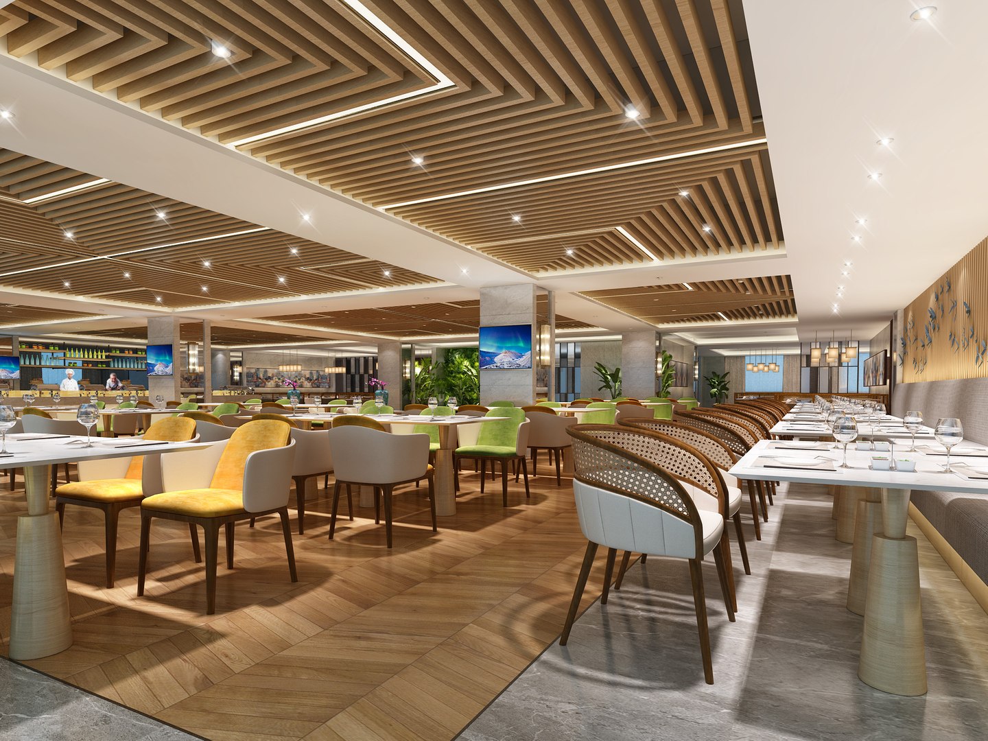 Buffet Restaurant - Reception Desk- Stage Model - TurboSquid 2209069