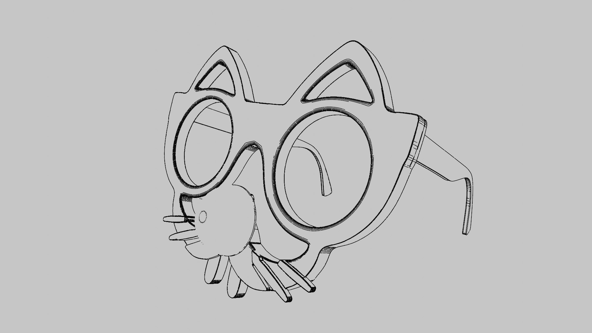 Cat Glass 3d Model Turbosquid 2181574