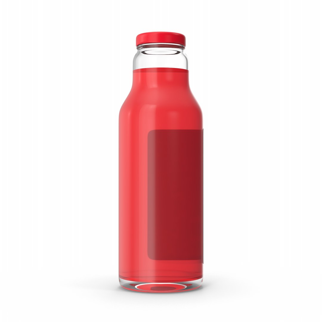 3D Red Juice Bottle - TurboSquid 1902088