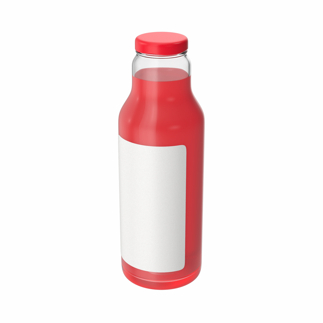 3D Red Juice Bottle - TurboSquid 1902088