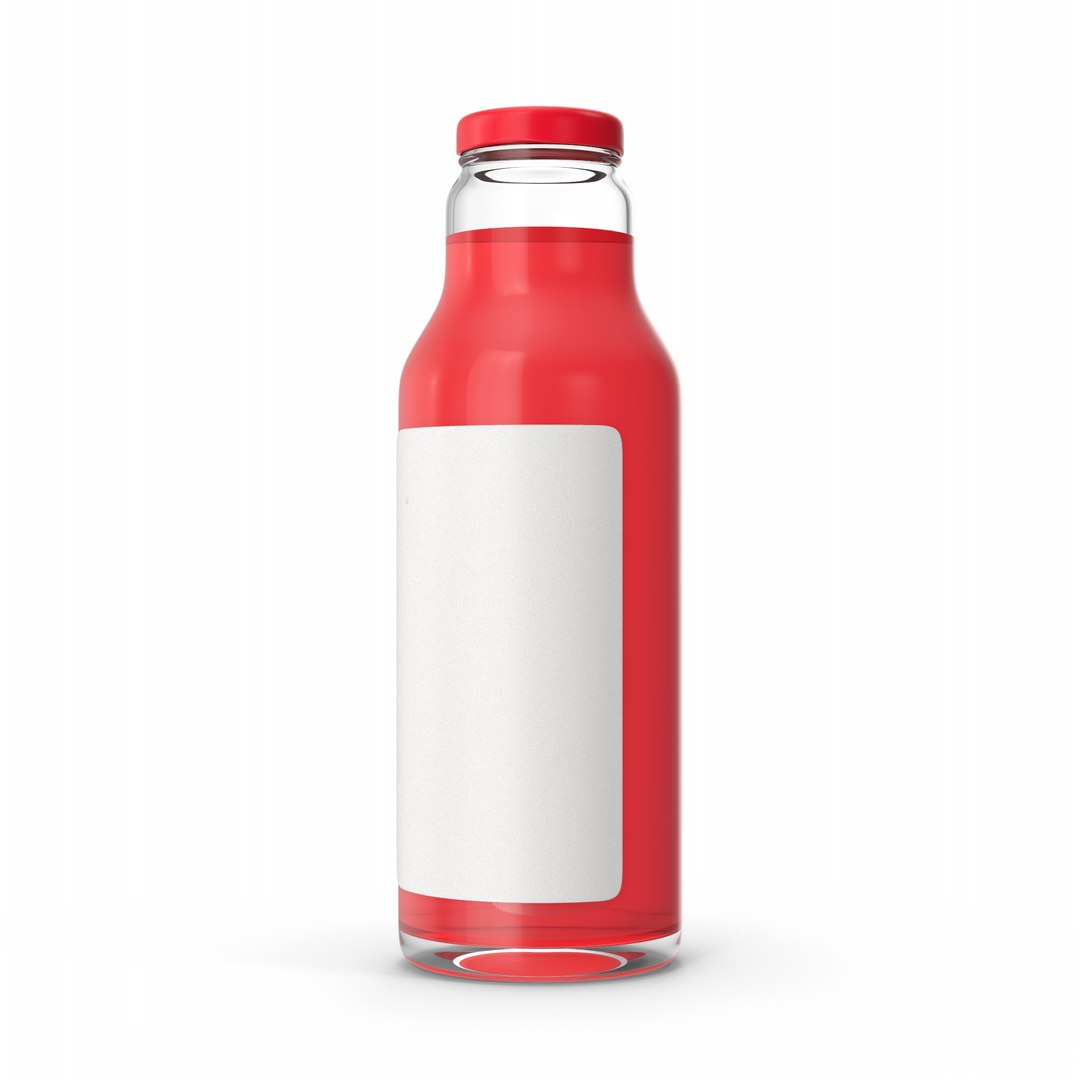 3D Red Juice Bottle - TurboSquid 1902088