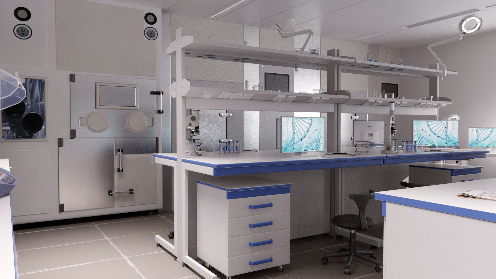 Scientific Laboratory 3D Model - TurboSquid 1502286